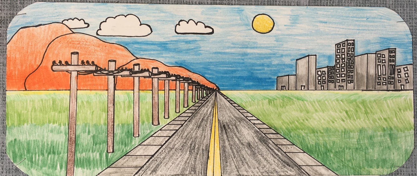 Mrs. Wille's Art Room: Rear view mirror drawings in 1 point perspective