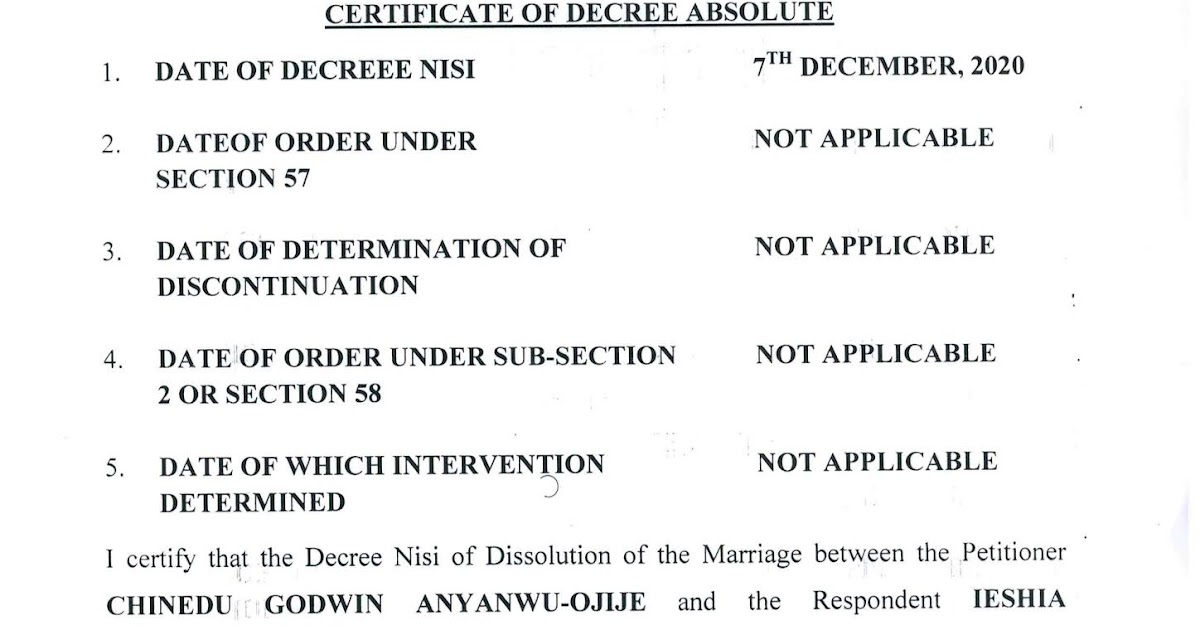 CERTIFICATE OF DECREE ABSOLUTE second doc