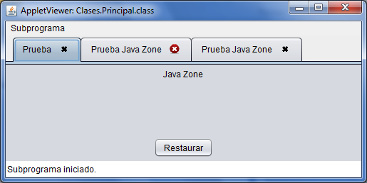My Java Zone: JTabbedPane con X