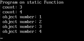 6) Write a program that display static data and counting objects using ...
