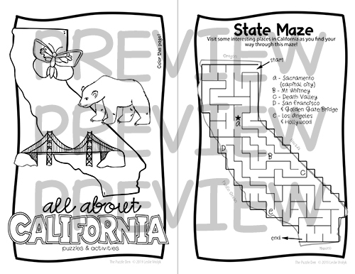 The Puzzle Den: US State Mini Puzzle Books