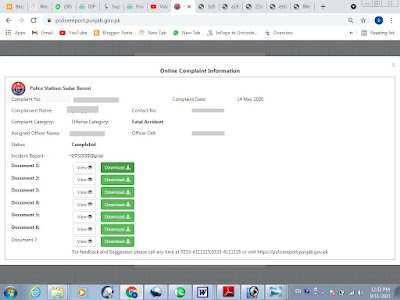 Procedure for Getting Online FIR in Punjab Pakistan