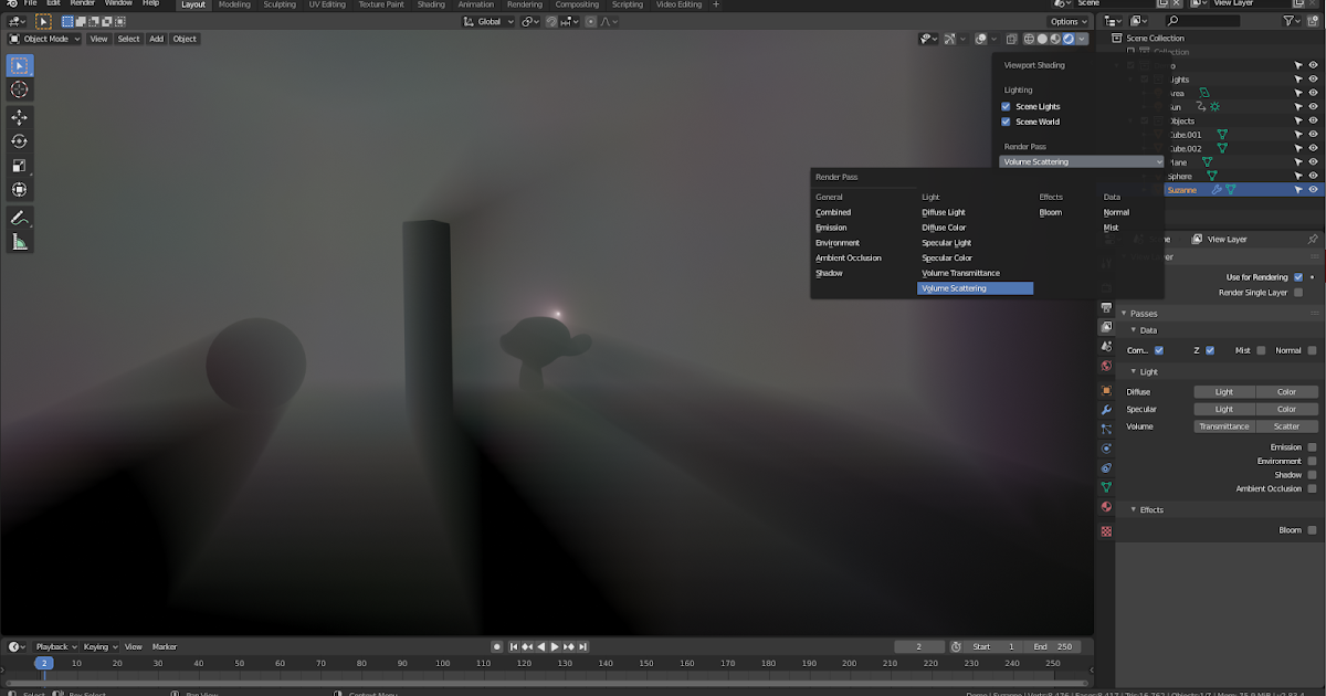 EEVEE Render Passes - First test with Blender 2.83 (Alpha)