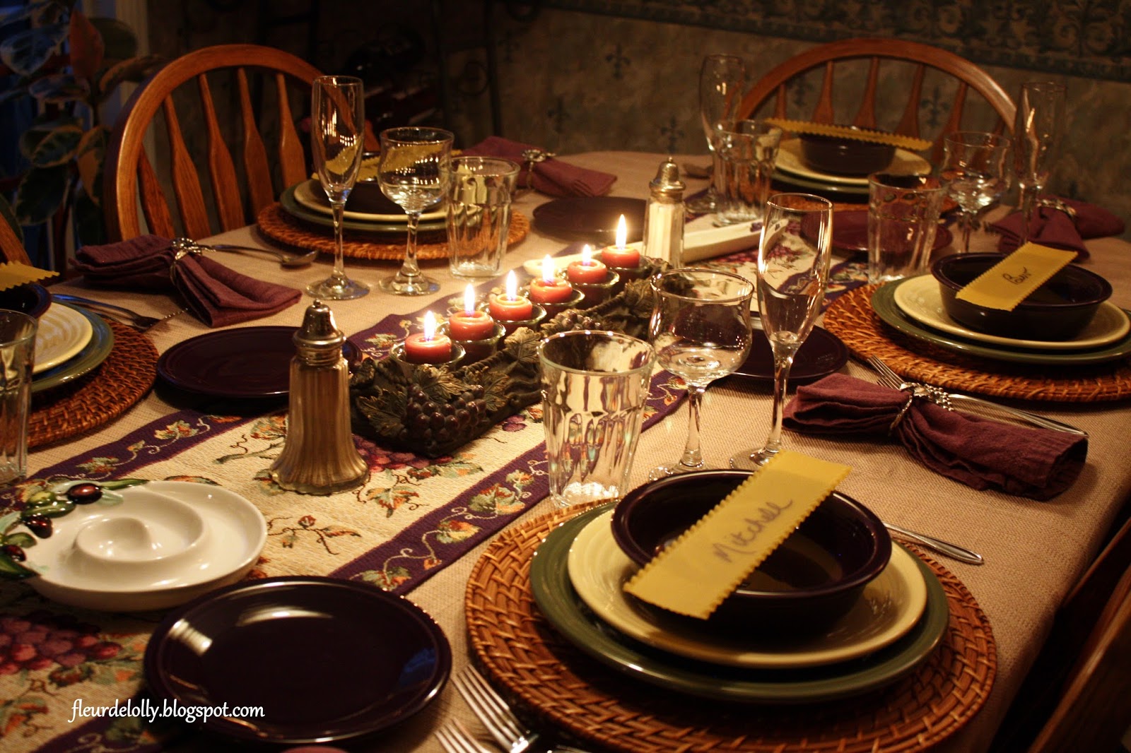 Fleur de Lolly: Sunday Night Italian Feast Table Setting