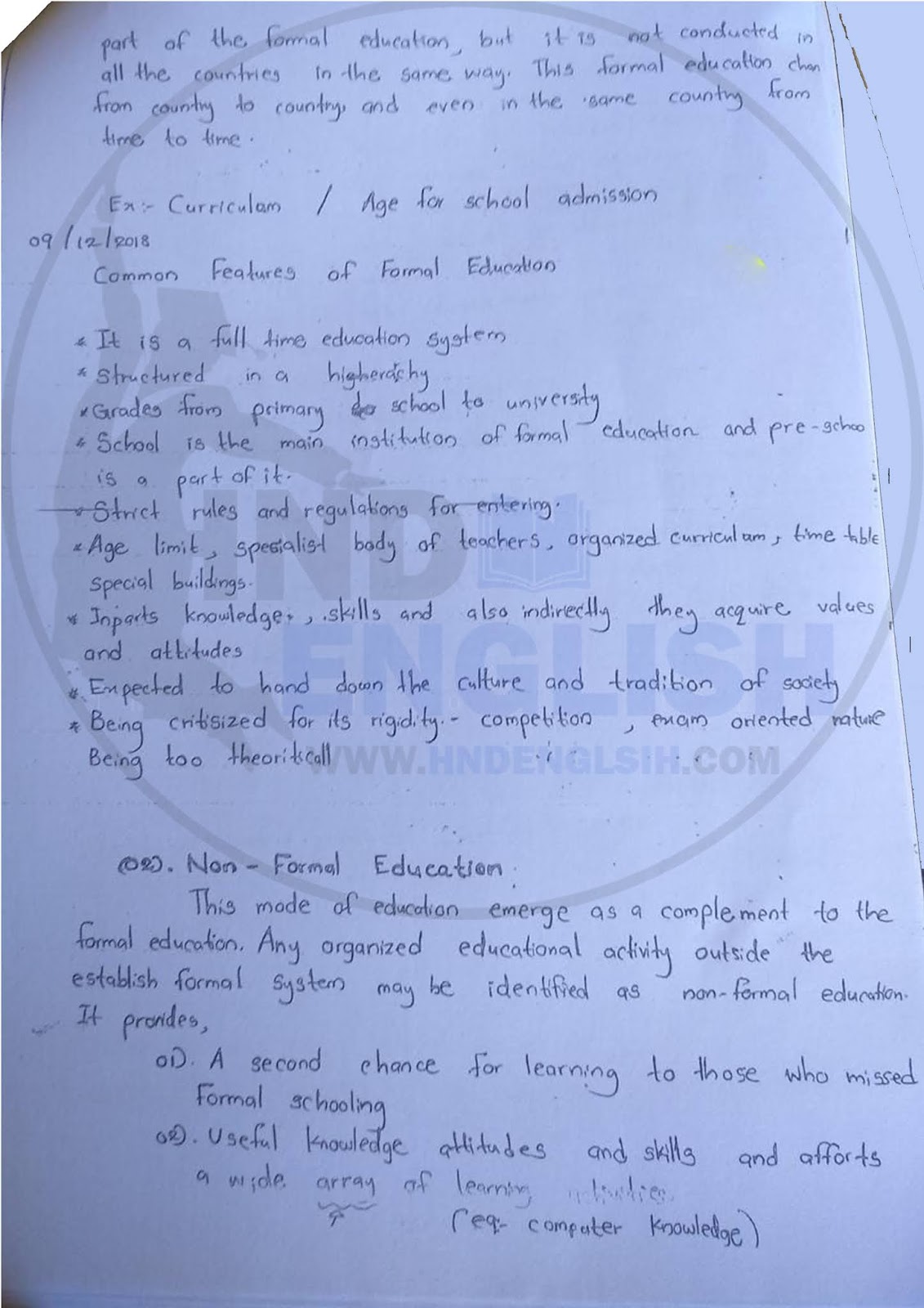 Full Notes | Principles Of Education | 2nd Yr - 2nd Sem