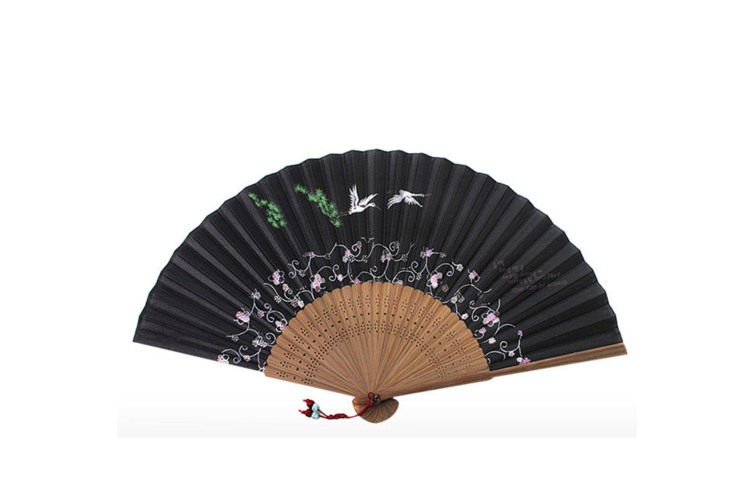 Folding Fan Korean Traditional Silk Bamboo Hand Folding Fan Zen Style ...
