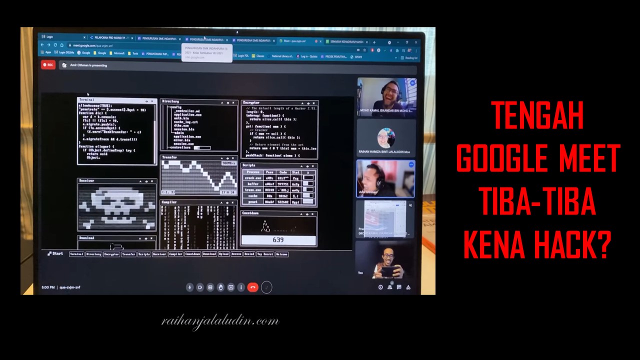 Tengah Google Meet Tiba-Tiba Kena Hack? - Raihan Jalaludin's Blog