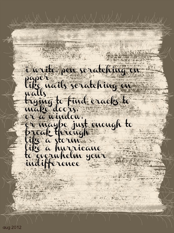 inspired everyday: a poem on scratch paper