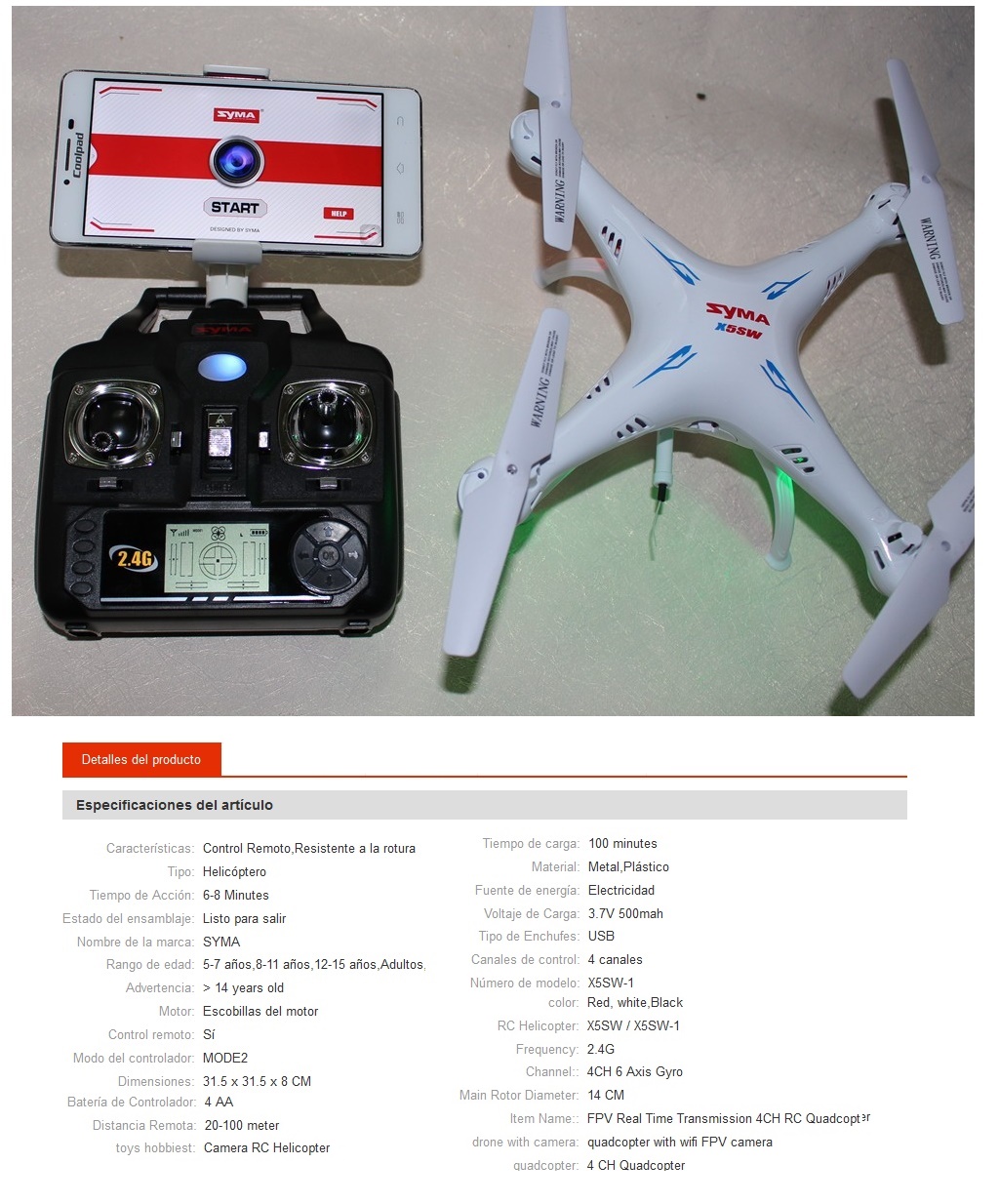 Drone Syma X5SW ~ Drones Peru