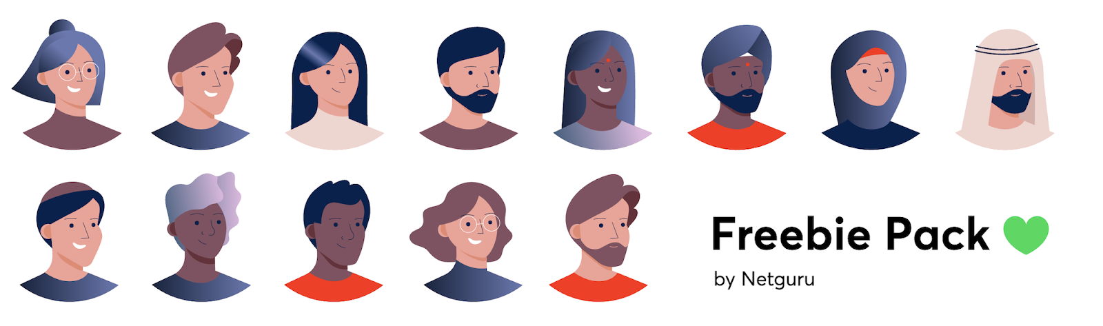 Magnifique pack gratuit d'avatars pour illustrer vos visuels