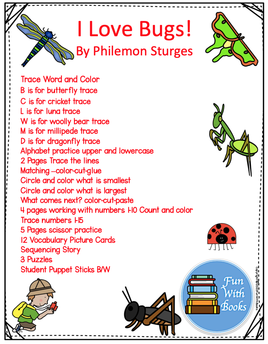 I LOVE BUGS! BOOK UNIT ~ Book Units by Lynn