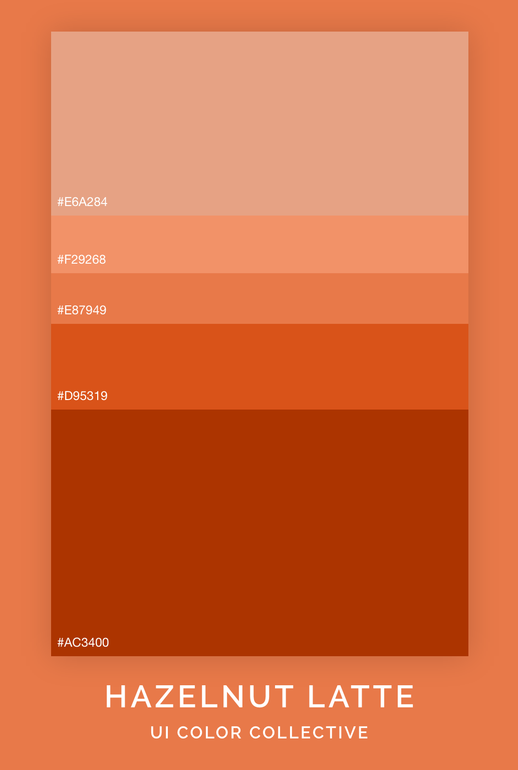 Hazelnut Latte Color Palette