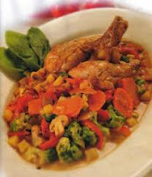 EL CALDERO NAZARÍ: Recetas. Pollo a la primavera