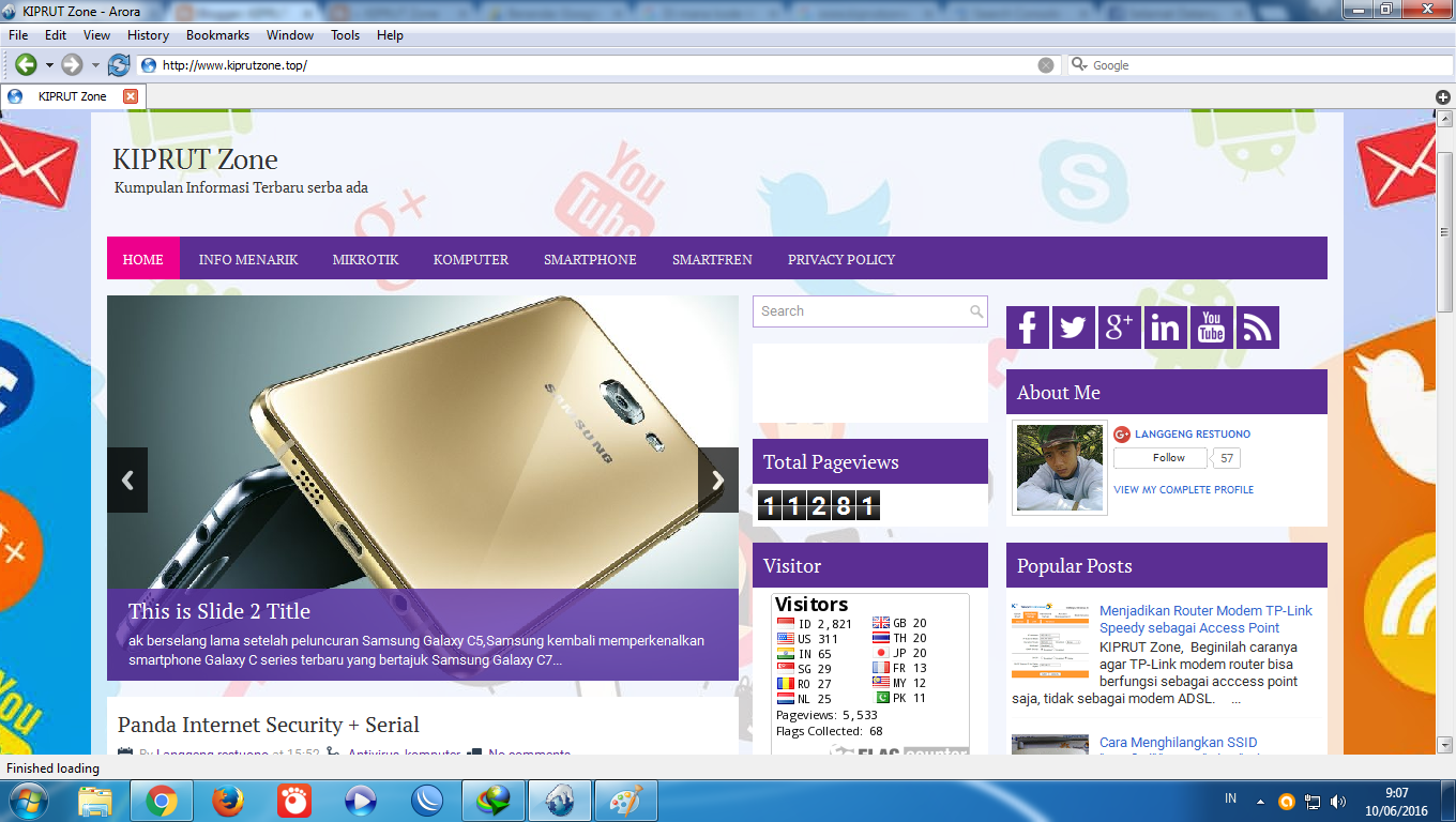 Web Browser Unik " Arora " untuk Windows - MEDIA MEDIAAN