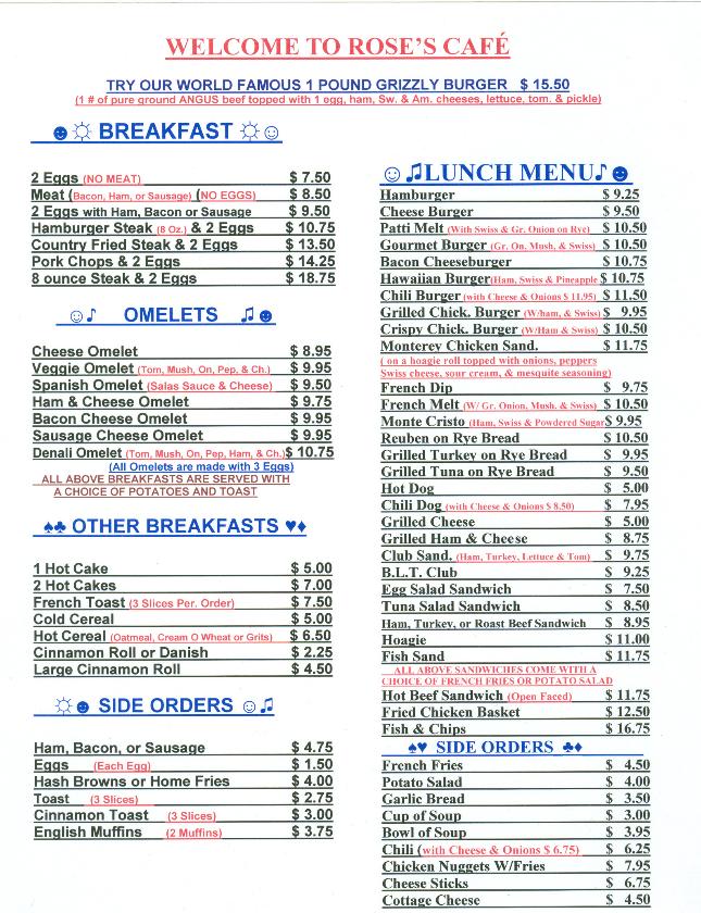 That Food Guy: Rose's Cafe - Healy, Alaska