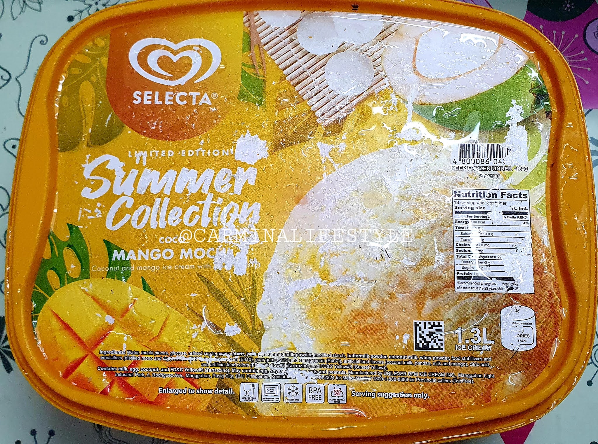 Selecta Limited Edition Summer Collection Coco Mango Mochi Ice-Cream