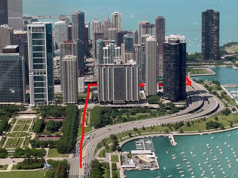 Industrial History: Lake Shore Drive's S-Curve and Chicago River Mouth