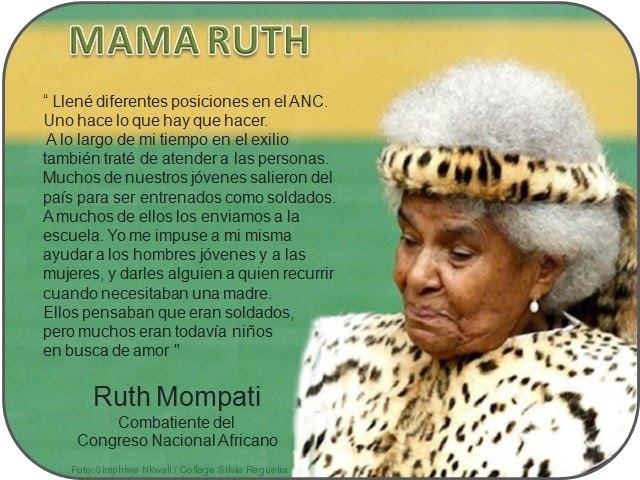 Mujeres Famosas: RUTH MOMPATI - SUDÁFRICA