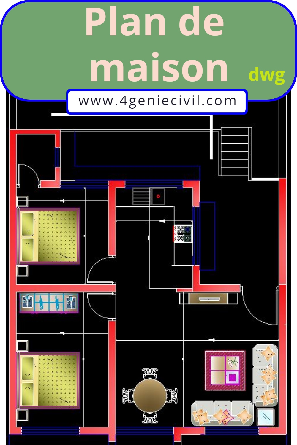 plan maison dwg telecharger gratuit