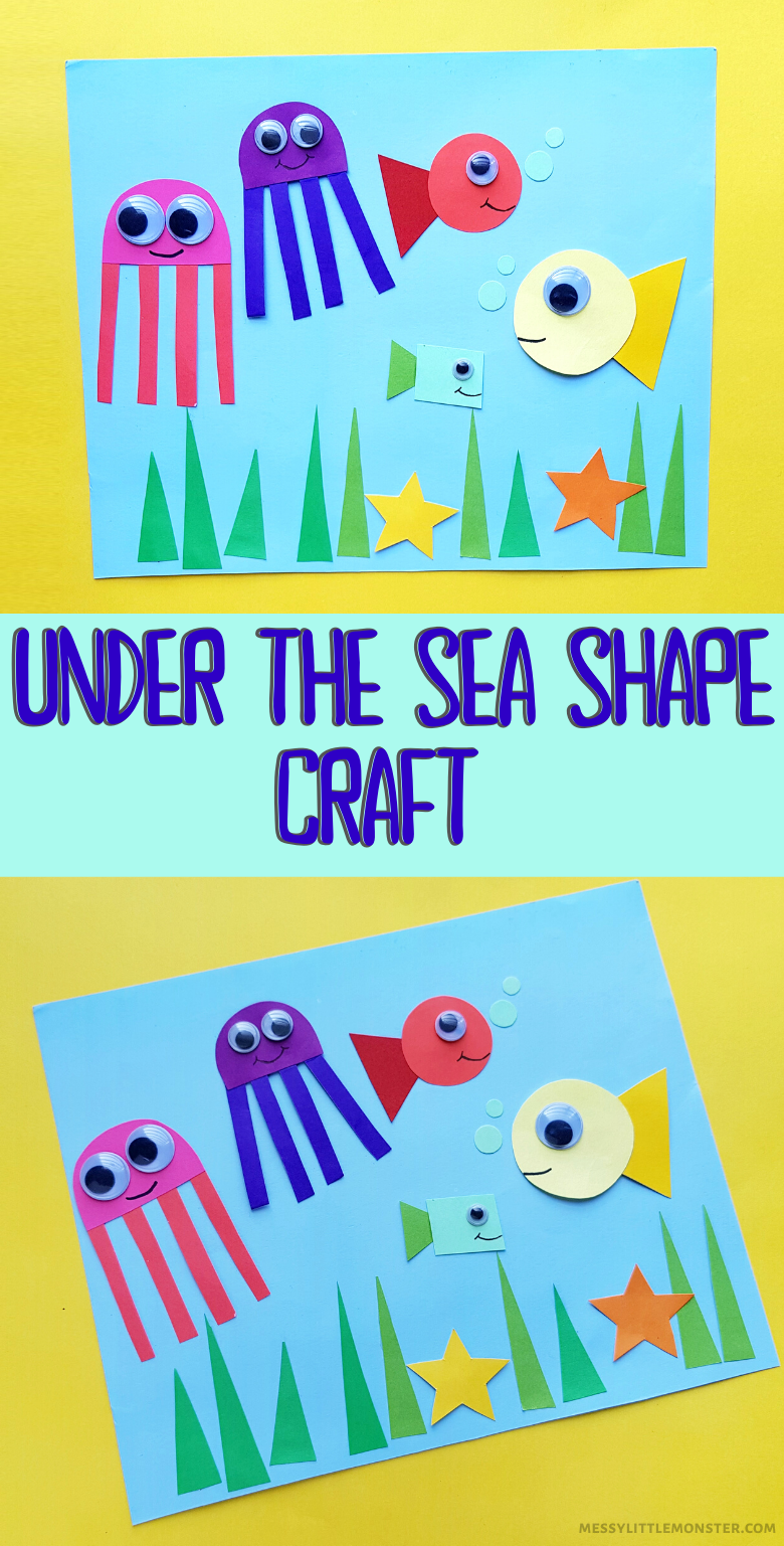 Under the Sea Shape Craft - Messy Little Monster