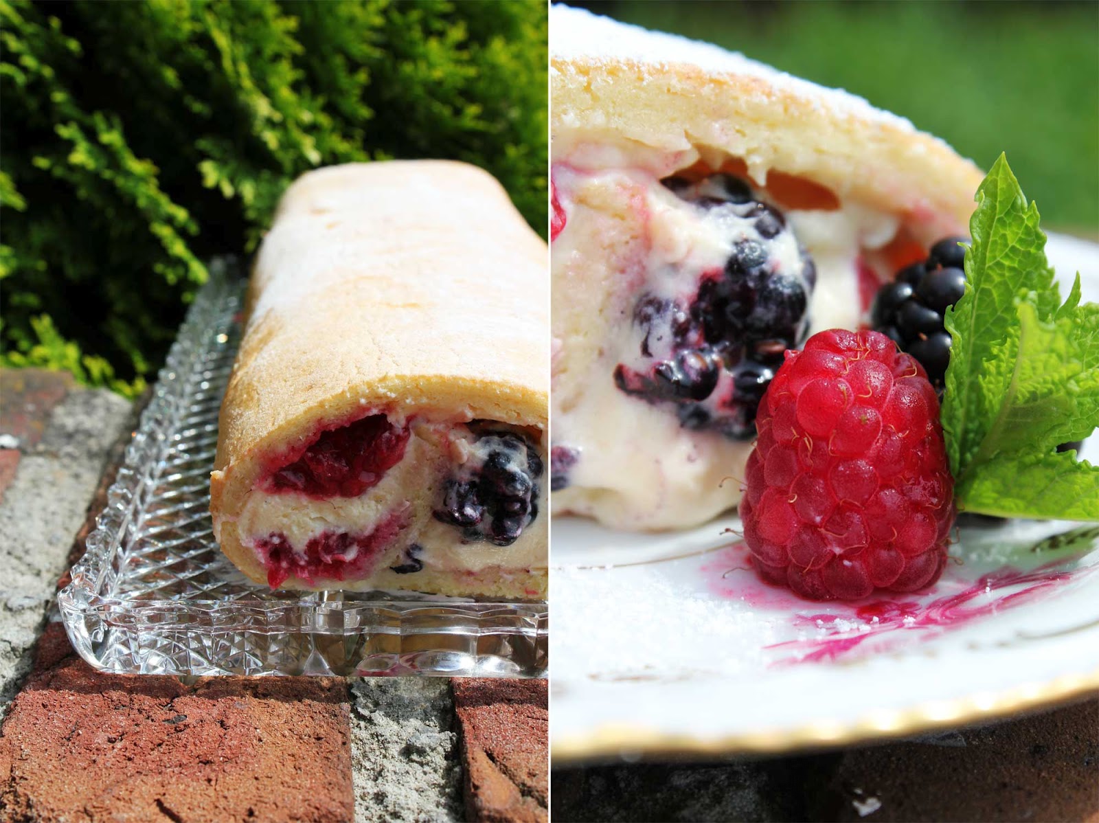 - fleur du poirier -: Summer Berry Roulade. Sommer Beeren Roulade.