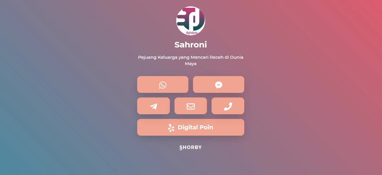 Template Bio Link Profile For Blogger Gratis | Digital Poin