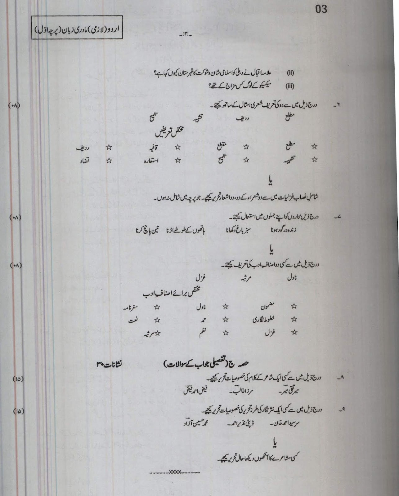 Education Is The Key To Success: Urdu (Compulsory) Paper 1- HSC Part 1 ...