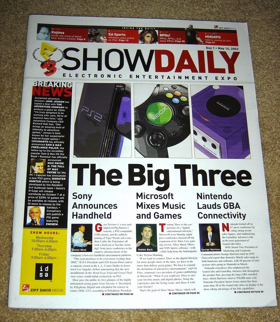 E3 2003 mostra a sua potência com o anúncio do PSP, Half-Life 2 e muita ...
