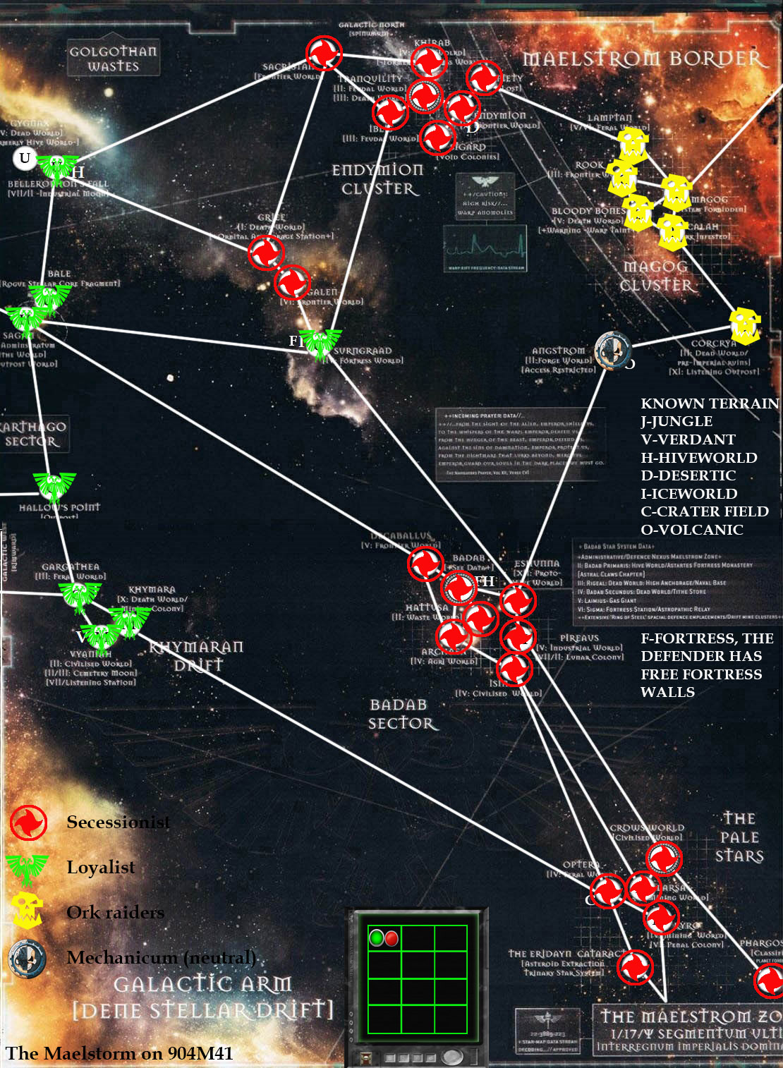 Into the Maelstorm: Campaign map. Badab sector