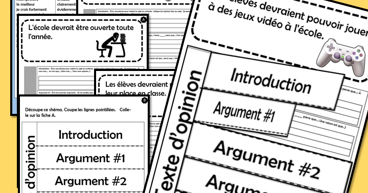 la classe de caro.: Écrire un texte d’opinion Thème – L’école - Série 2