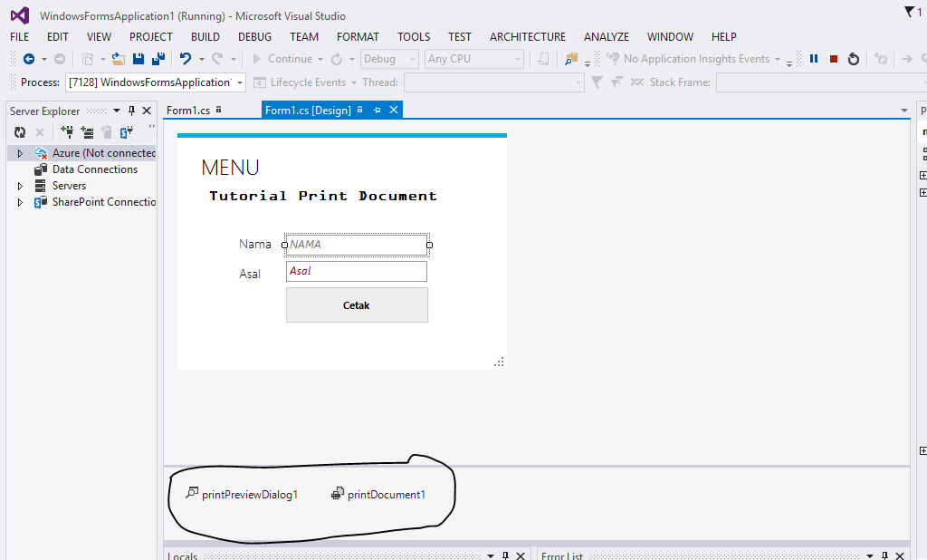 Tutorial membuat Print Document Visual Studio C#