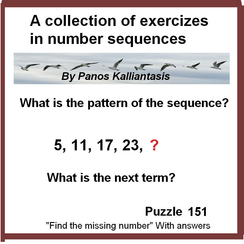 Brain teasers and puzzles: What is the pattern of the sequence?