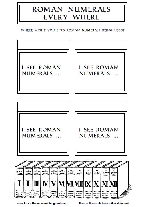 Iman's Home-School: Roman Numerals Interactive Notebook