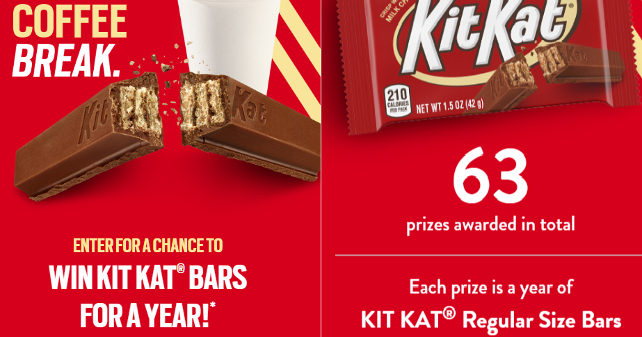 Win a Year Supply of Kit Kat Bars - 63 Winners Win 11 Boxes of Kit Kat ...