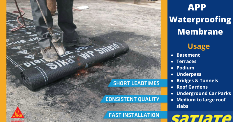 APP Waterproofing Membrane Application & Characteristics