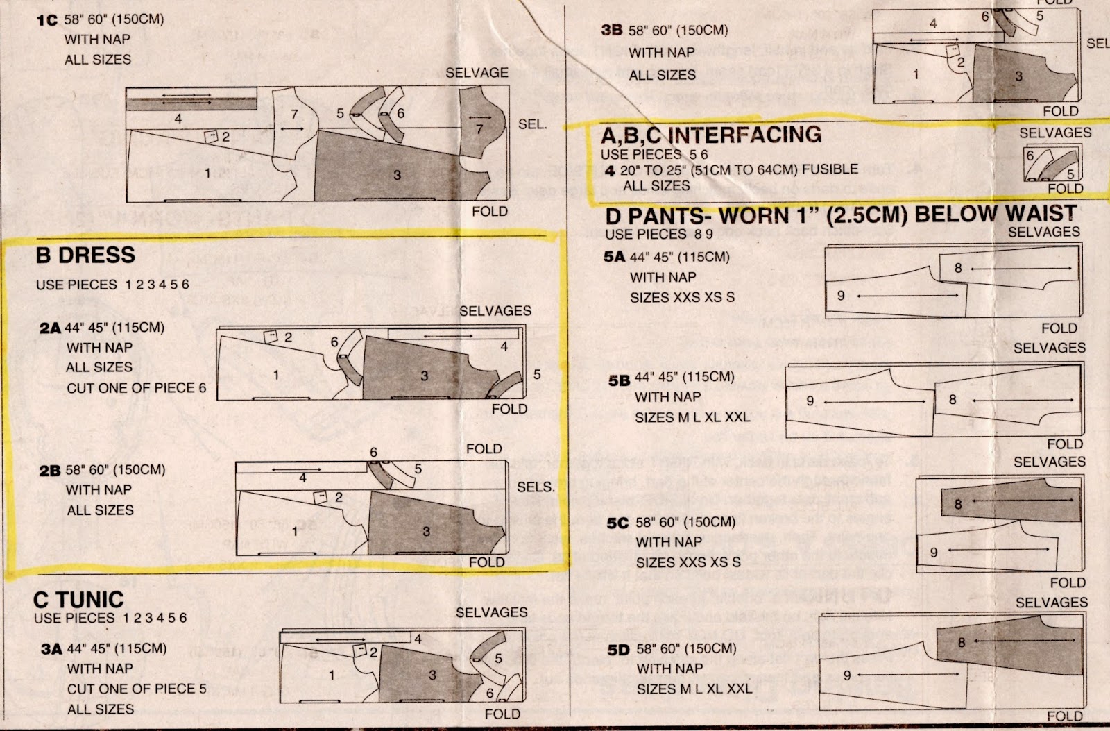 Sarah's Sewing Blog for Beginners: Deciphering Pattern Instruction Sheets