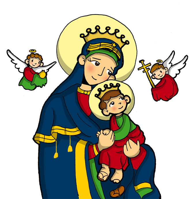 Dibujos para catequesis: NUESTRA SEÑORA DEL PERPETUO SOCORRO