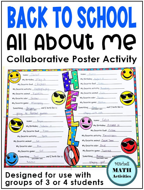 Mitchell MATH Activities: Back to School Ideas for Upper Elementary ...