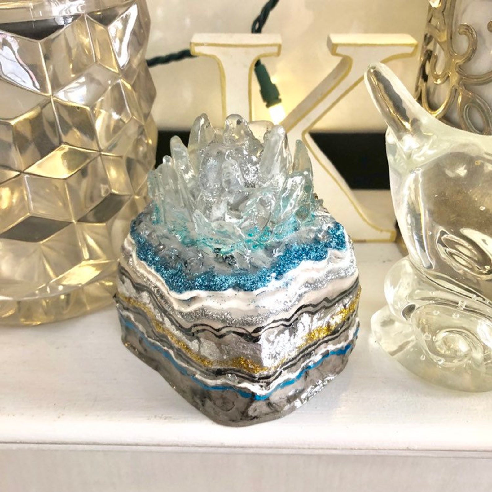 Artistic Environments: Mini Geodes, Shelf Sitters, Paper weights