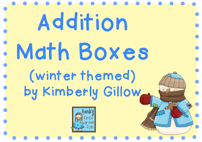 Funky First Grade Fun: Addition Math Boxes (Freebie)