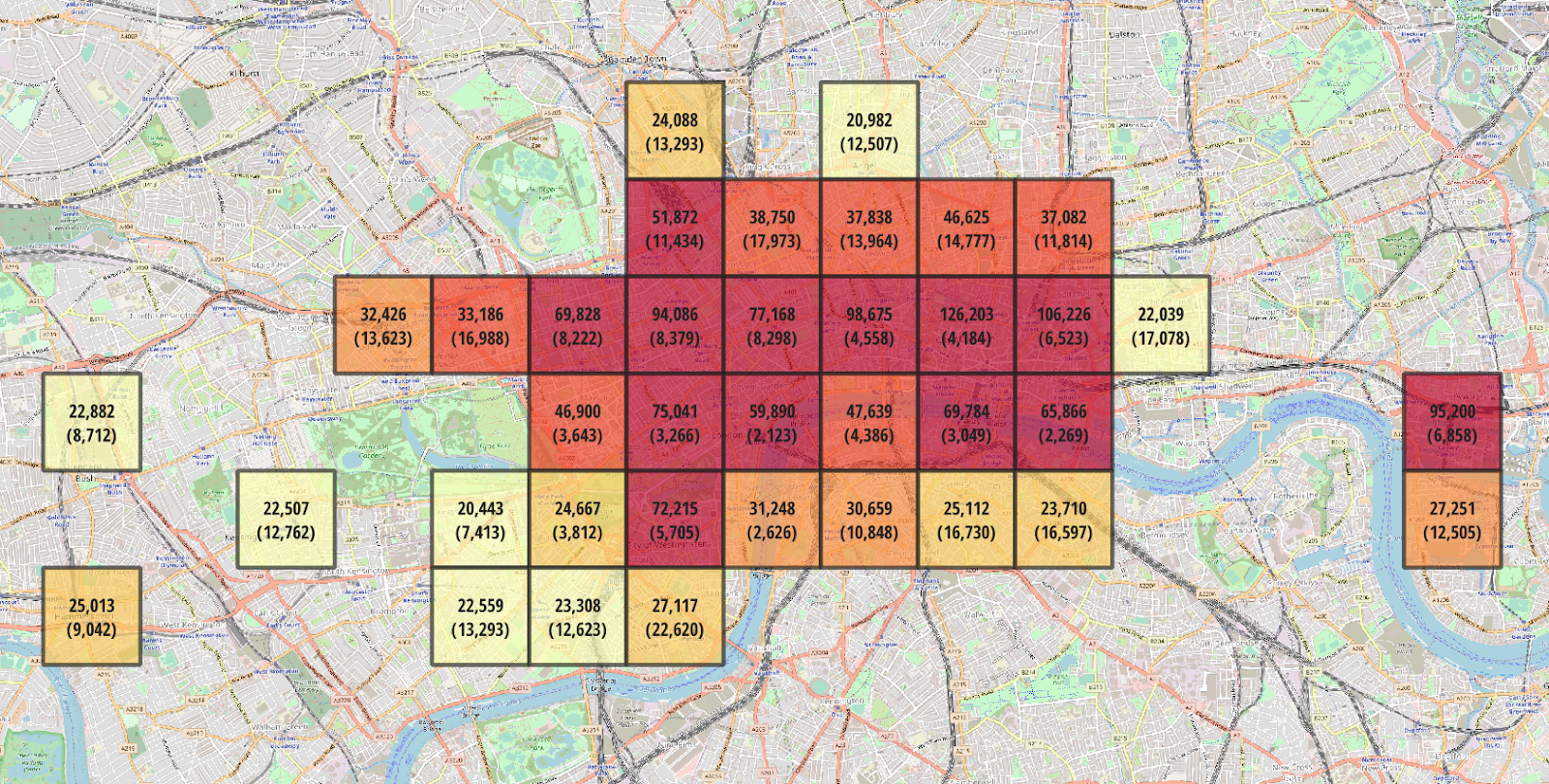 Stats, Maps n Pix: Daytime Population Density