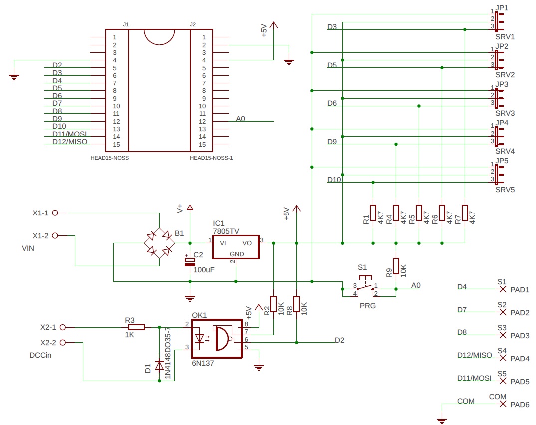 Il Plastico Modulare: Decoder DCC e analogico per Servo con Arduino Nano