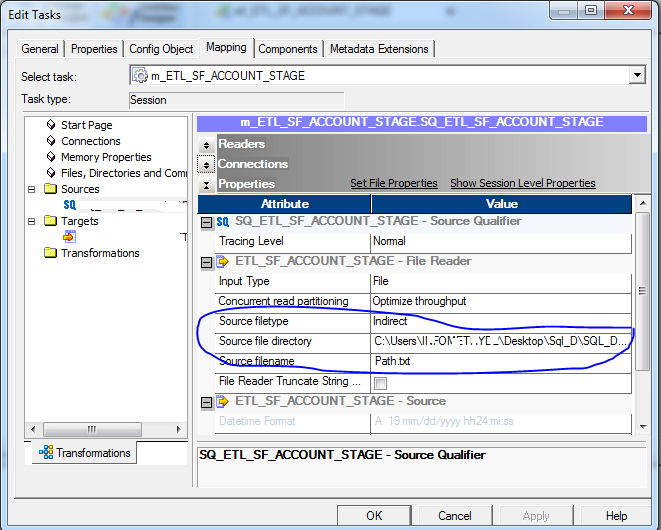 Indirect file loading - INFORMATICA