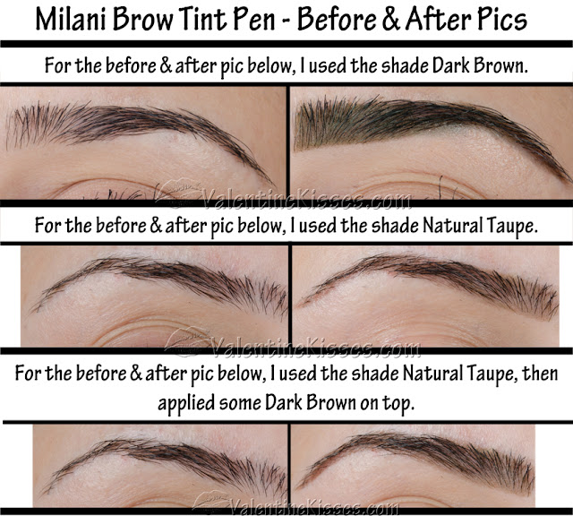 Valentine Kisses: Milani Brow Tint Pens in Natural Taupe, Dark Brown ...