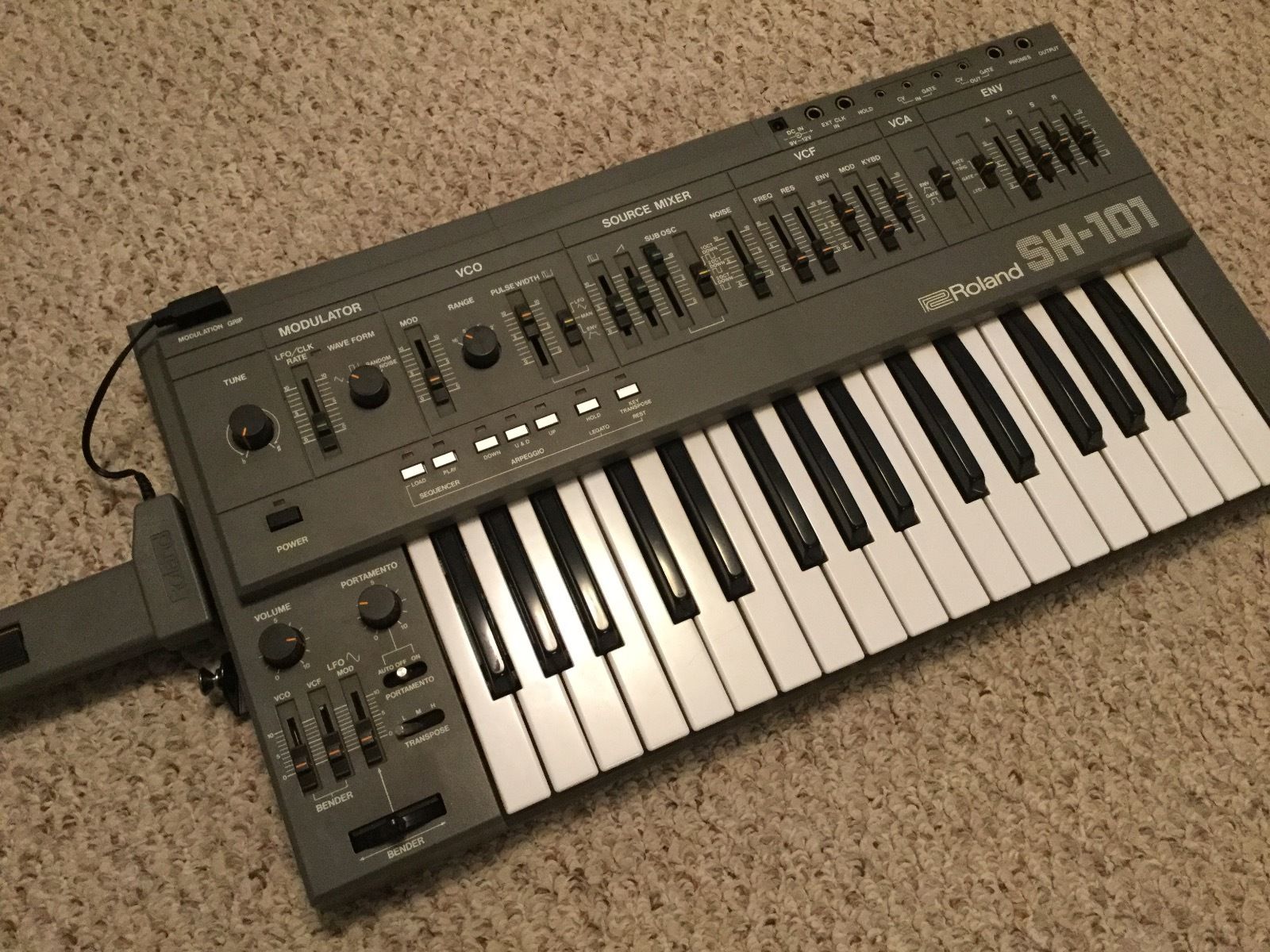 MATRIXSYNTH: Roland SH-101 SN 282391 with Original Mod Grip