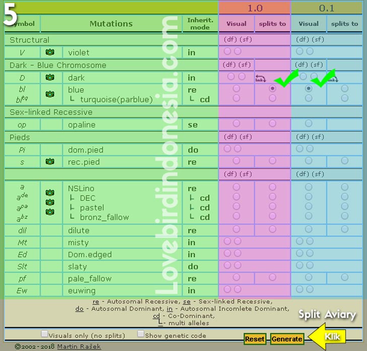 Cara Menggunakan Genetic Calculator / Gencalc Lovebird