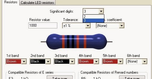 Description and Use of Resistor Calculator 1.0.6 - Blogging & Tech tipps