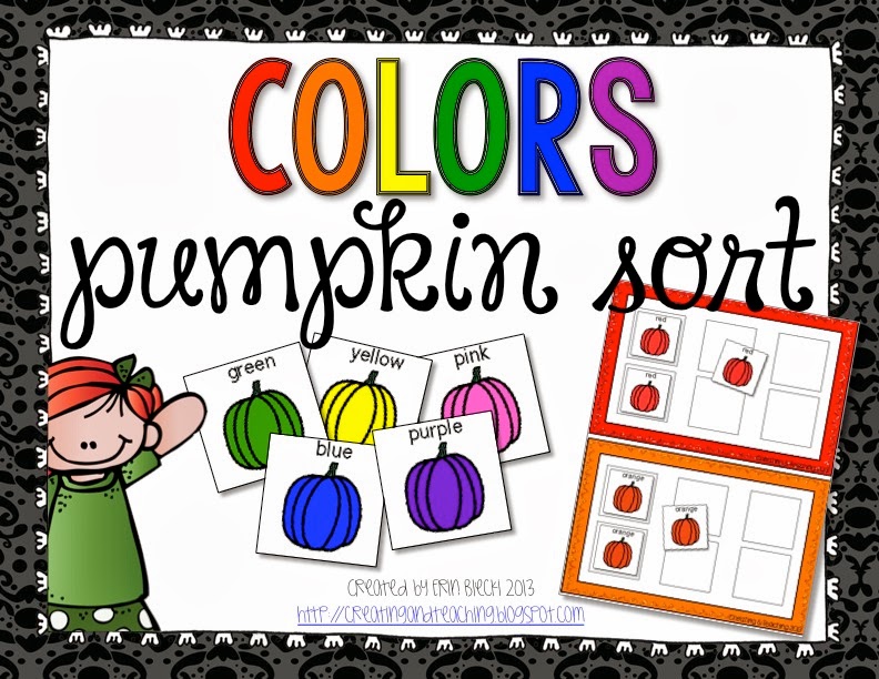Freebielicious: Pumpkin Color Sorting Freebie