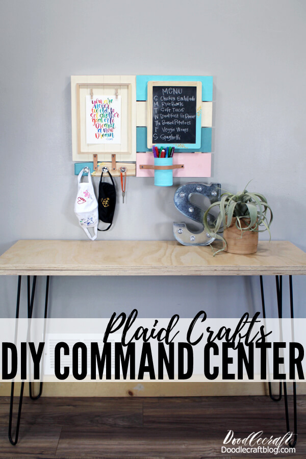 DIY Command Center for Back To School with Plaid