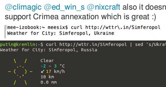 oioiiooixiii: Use sed to fix geographical anomalies